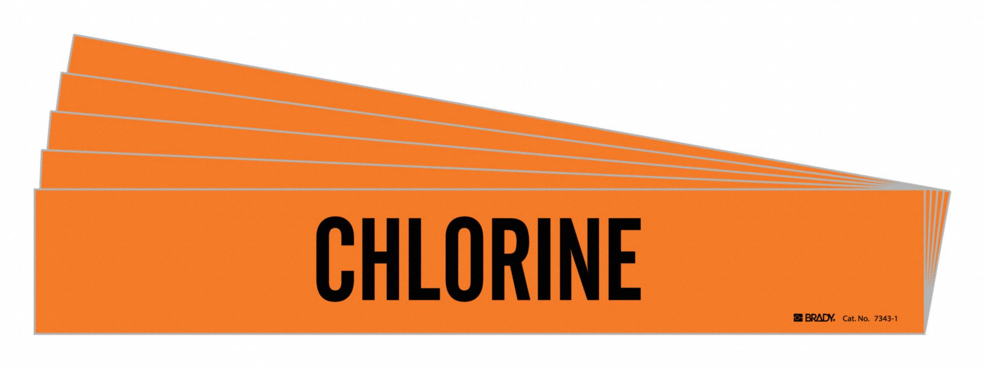 Chlorine, Orange, Pipe Marker - 783H79|7343-1-PK - Grainger