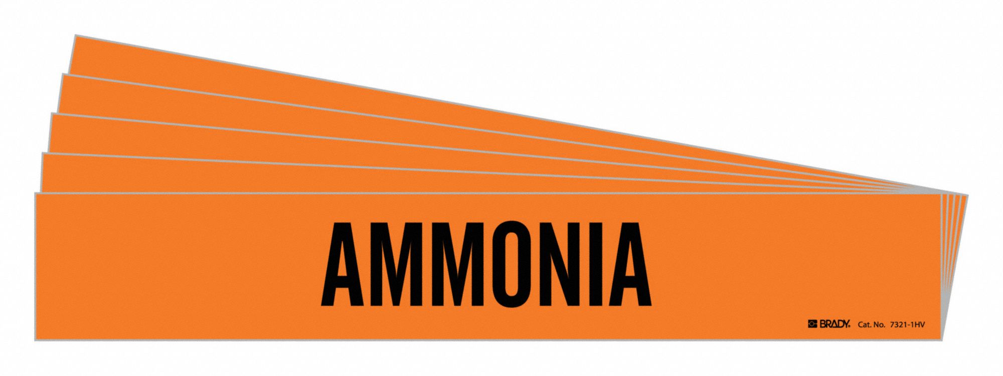 Ammonia, Orange, Pipe Marker - 783H92|7321-1HV-PK - Grainger