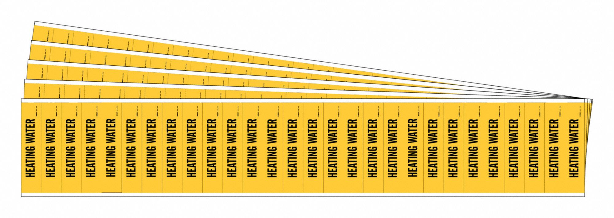 Heating Water, Yellow, Pipe Markers - 783A73|91933-PK - Grainger