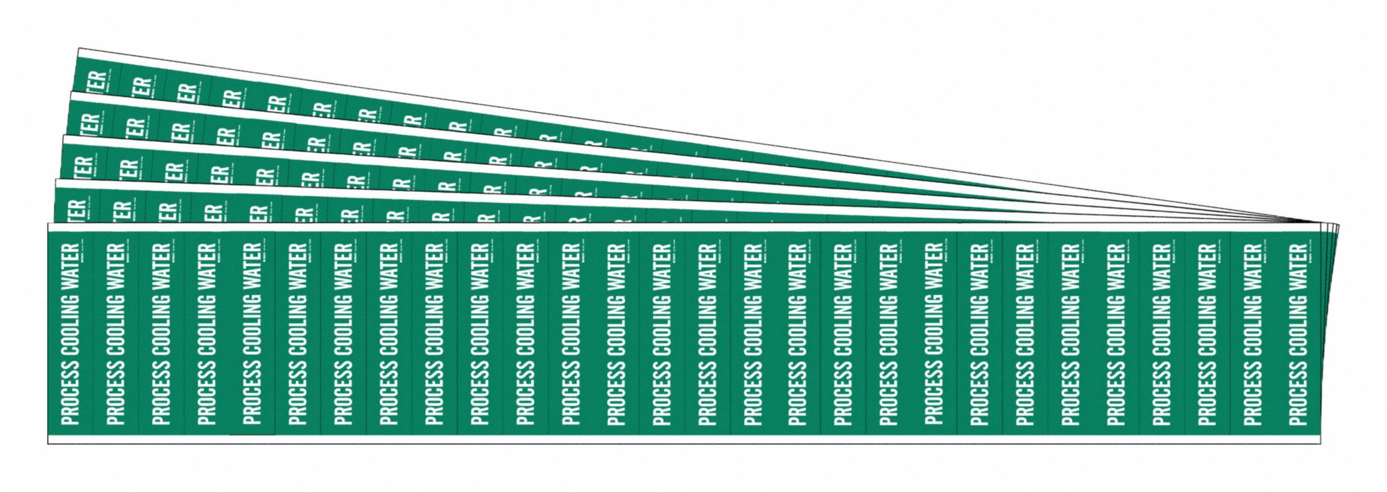 Process Cooling Water, Green, Pipe Marker - 783HD8|91959-PK - Grainger