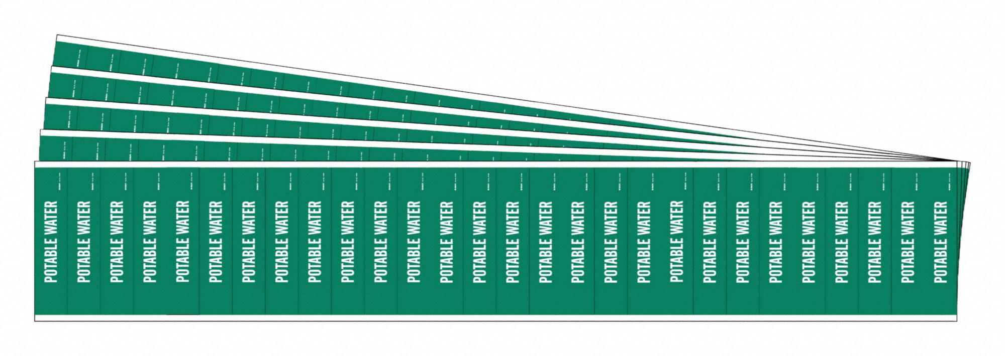 Potable Water, Green, Pipe Marker - 783HE5|91958-PK - Grainger