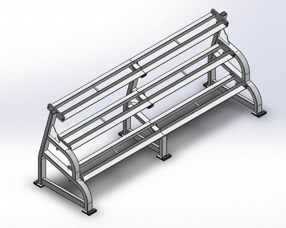 PROMAXIMA, 111 in Overall Lg, 34 3/4 in Overall Wd, Dumbbell Rack ...