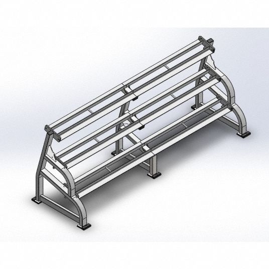 PROMAXIMA, 111 in Overall Lg, 34 3/4 in Overall Wd, Dumbbell Rack ...