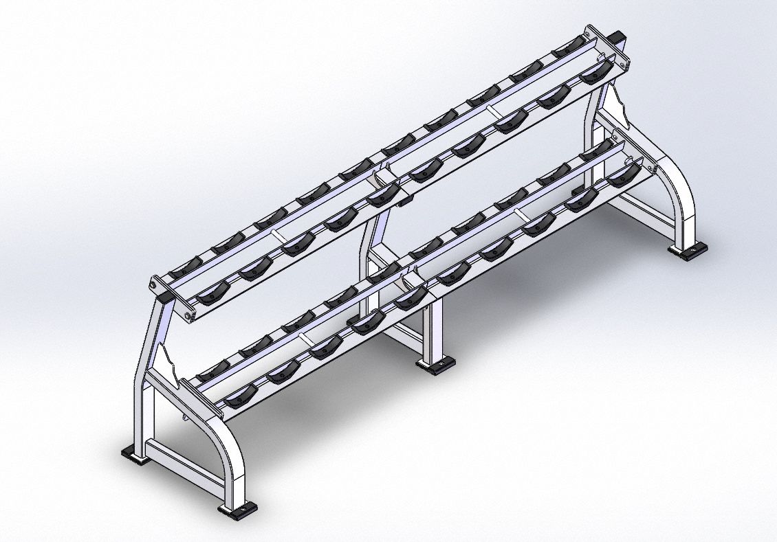 PROMAXIMA, 111 in Overall Lg, 27 1/4 in Overall Wd, Dumbbell Rack ...