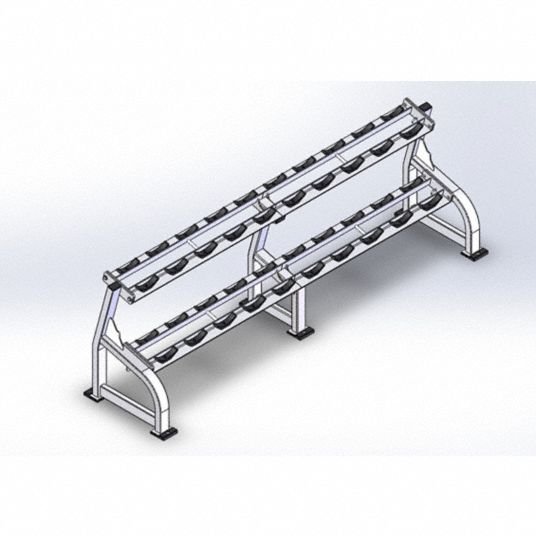PROMAXIMA, 111 in Overall Lg, 27 1/4 in Overall Wd, Dumbbell Rack ...