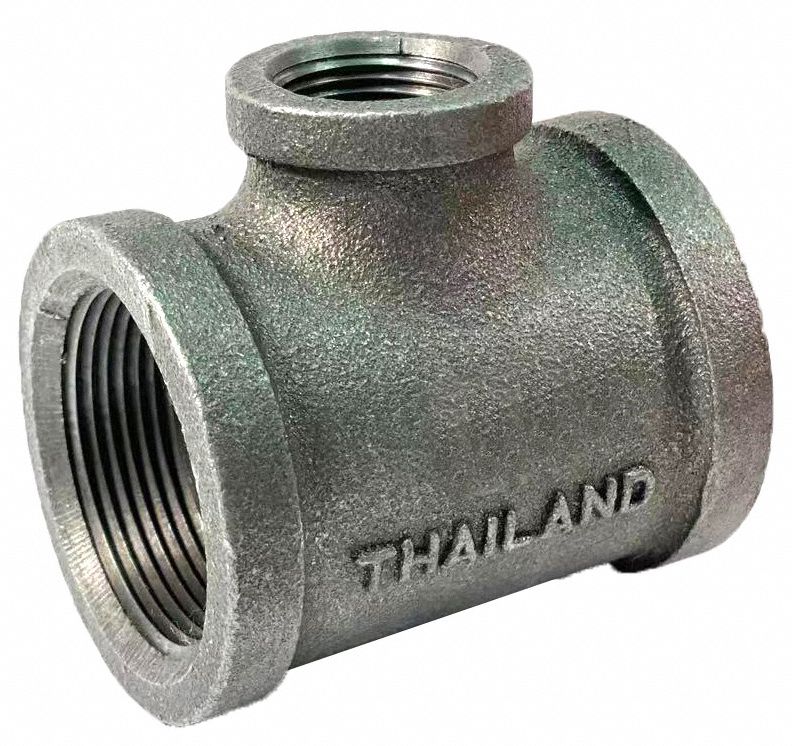 Malleable Iron, 1 in x 1 in x 3/4 in Fitting Pipe Size, Reducing Tee - 783Y34|783Y34 - Grainger