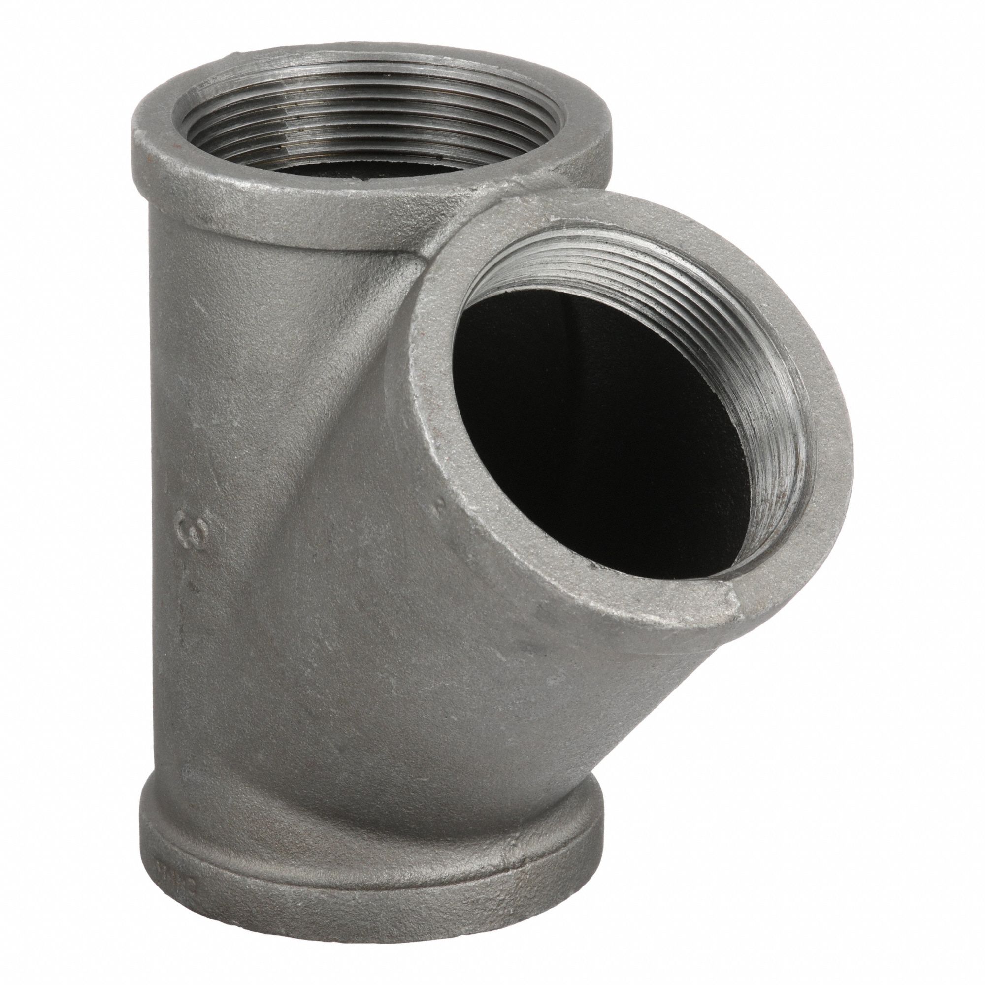 3 in x 3 in x 3 in, Threaded x Threaded x Threaded, Metal Pipe Wye ...