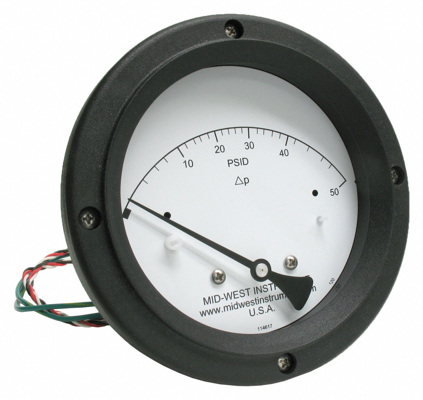 MIDWEST INSTRUMENT, Back, 1/4 in NPT Female, Differential Pressure ...