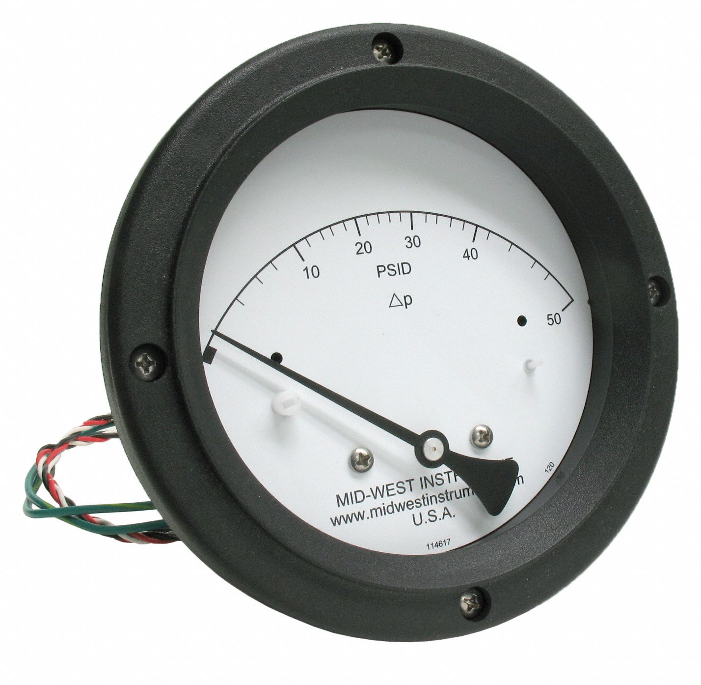 MIDWEST INSTRUMENT, Back, 1/4 in NPT Female, Differential Pressure ...