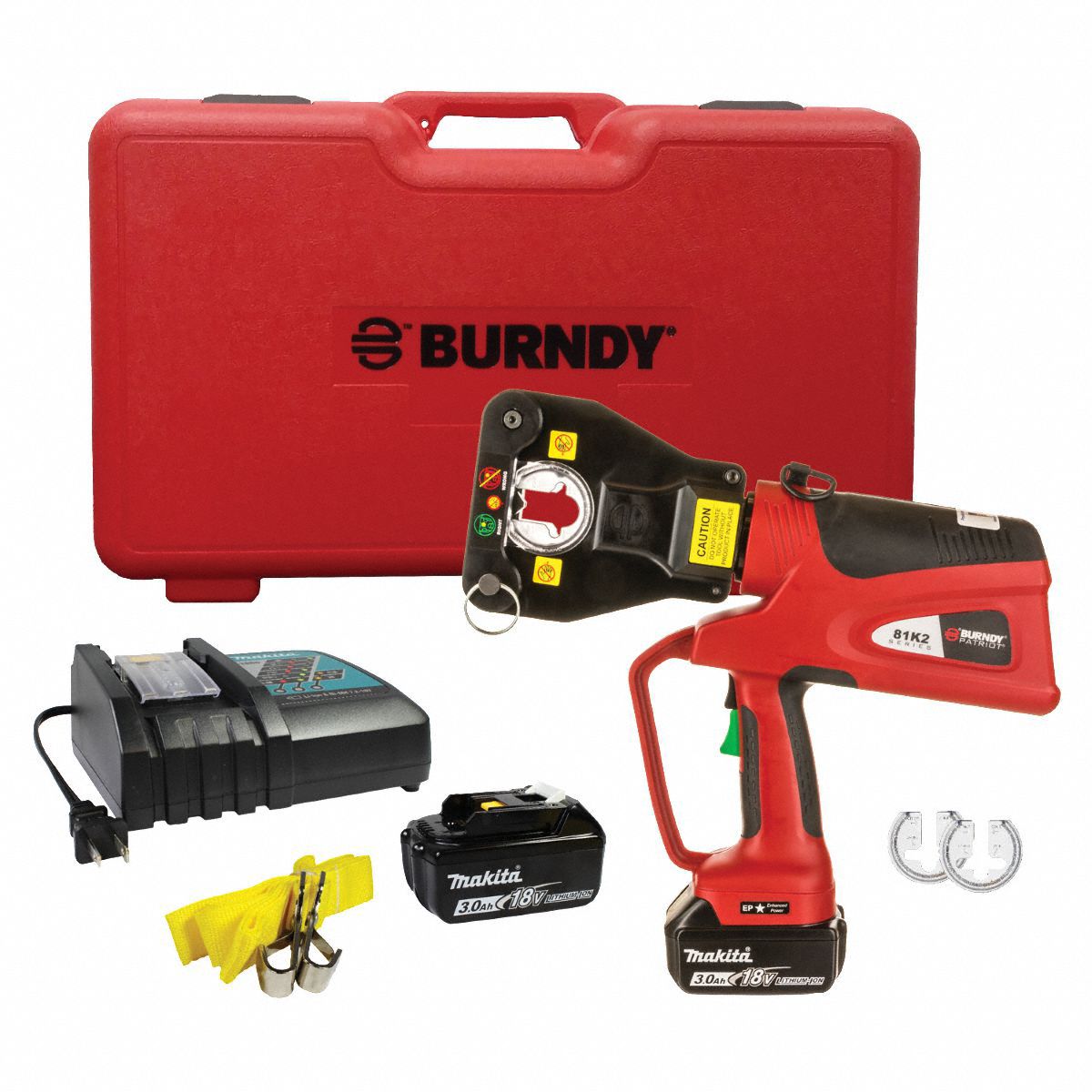 BURNDY, 18 V, Dieless Head, Cordless Crimping Tool Kit - 783YV1 ...