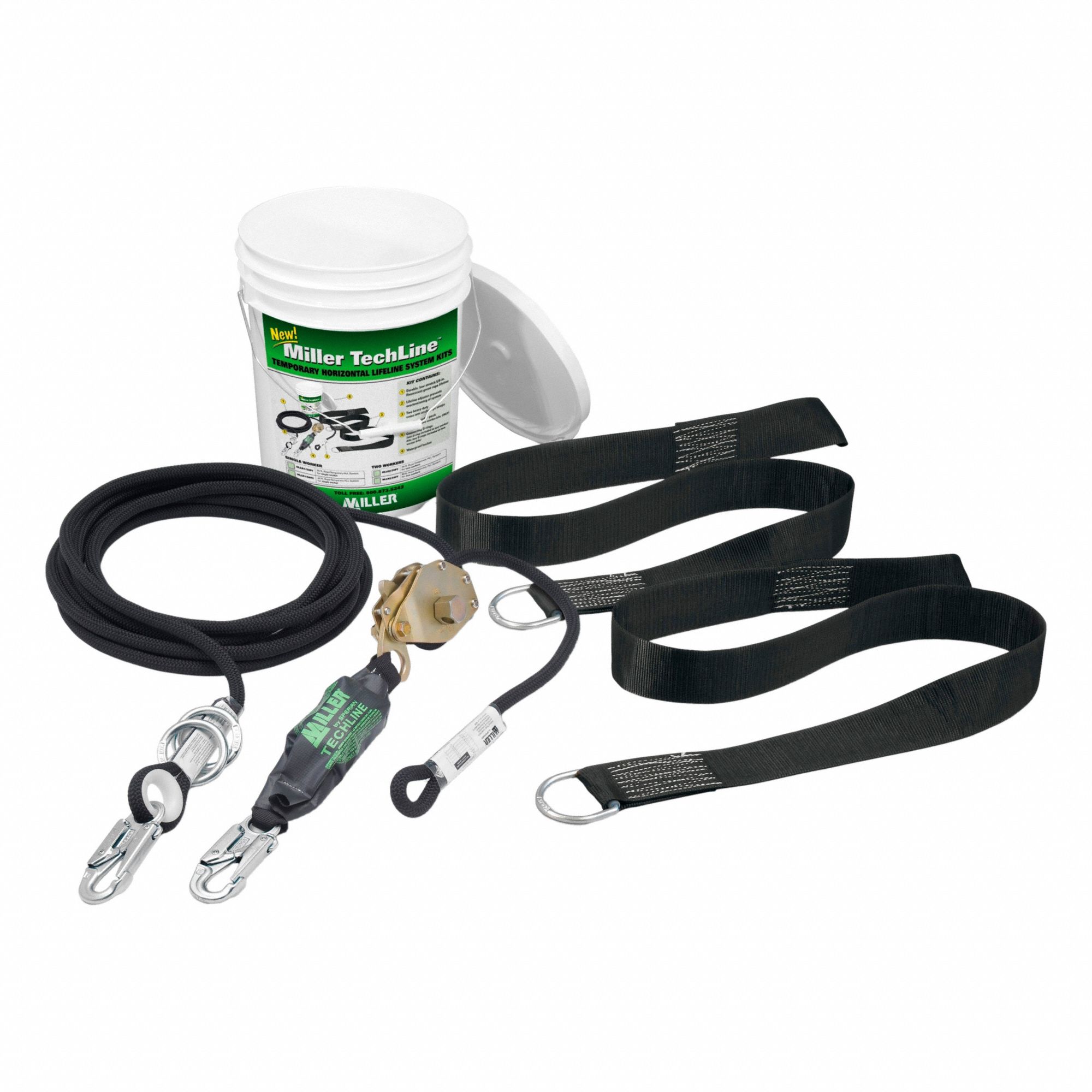 HONEYWELL MILLER, 60 ft Lifeline Lg, Reusable, Horizontal Lifeline ...