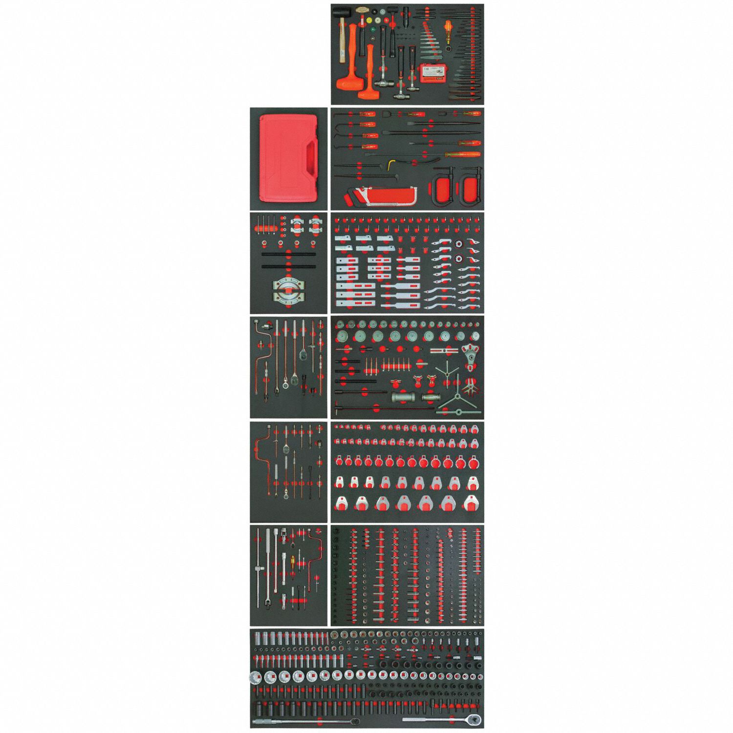 PROTO, 1,046 Total Pcs, Metric/SAE, Master Tool Set - 784JR9|JCS-1046TF ...