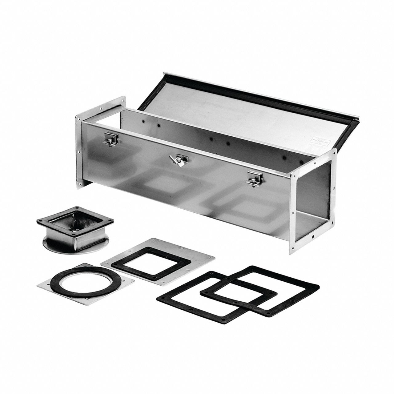 HOFFMAN, 4 in Wd, 4 in Ht, Straight Section Wireway - 784P67|F44W36SS ...