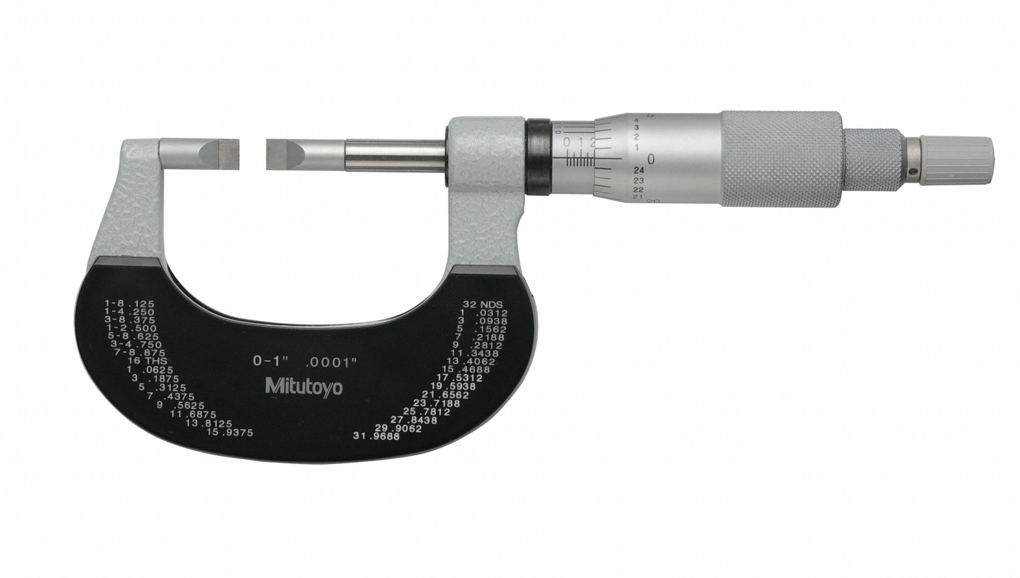 MITUTOYO, 0 in to 1 in, Mechanical, Mechanical Blade Micrometer ...