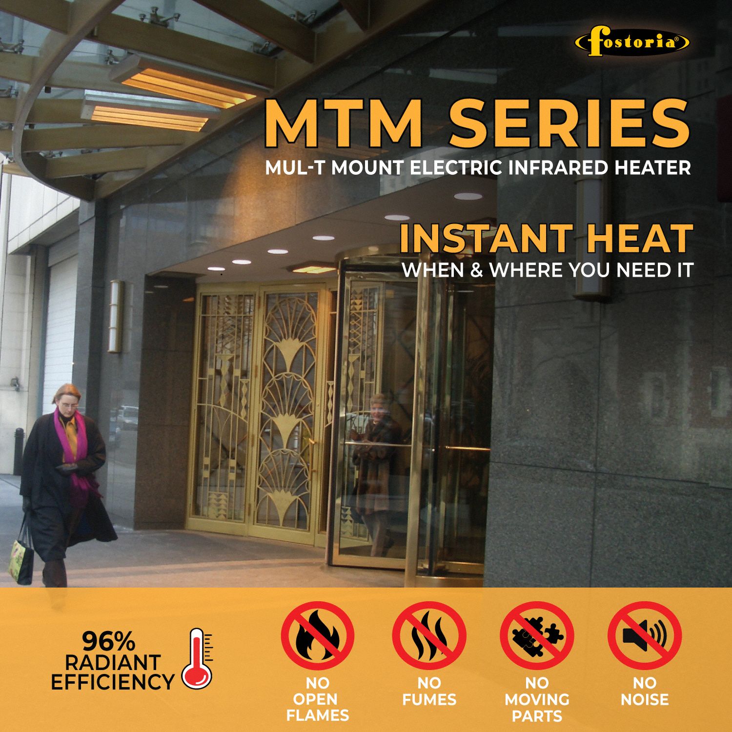 FOSTORIA Infrared Quartz Electric Heater, 3200 W - 786LE9|F-90-222-THSS ...