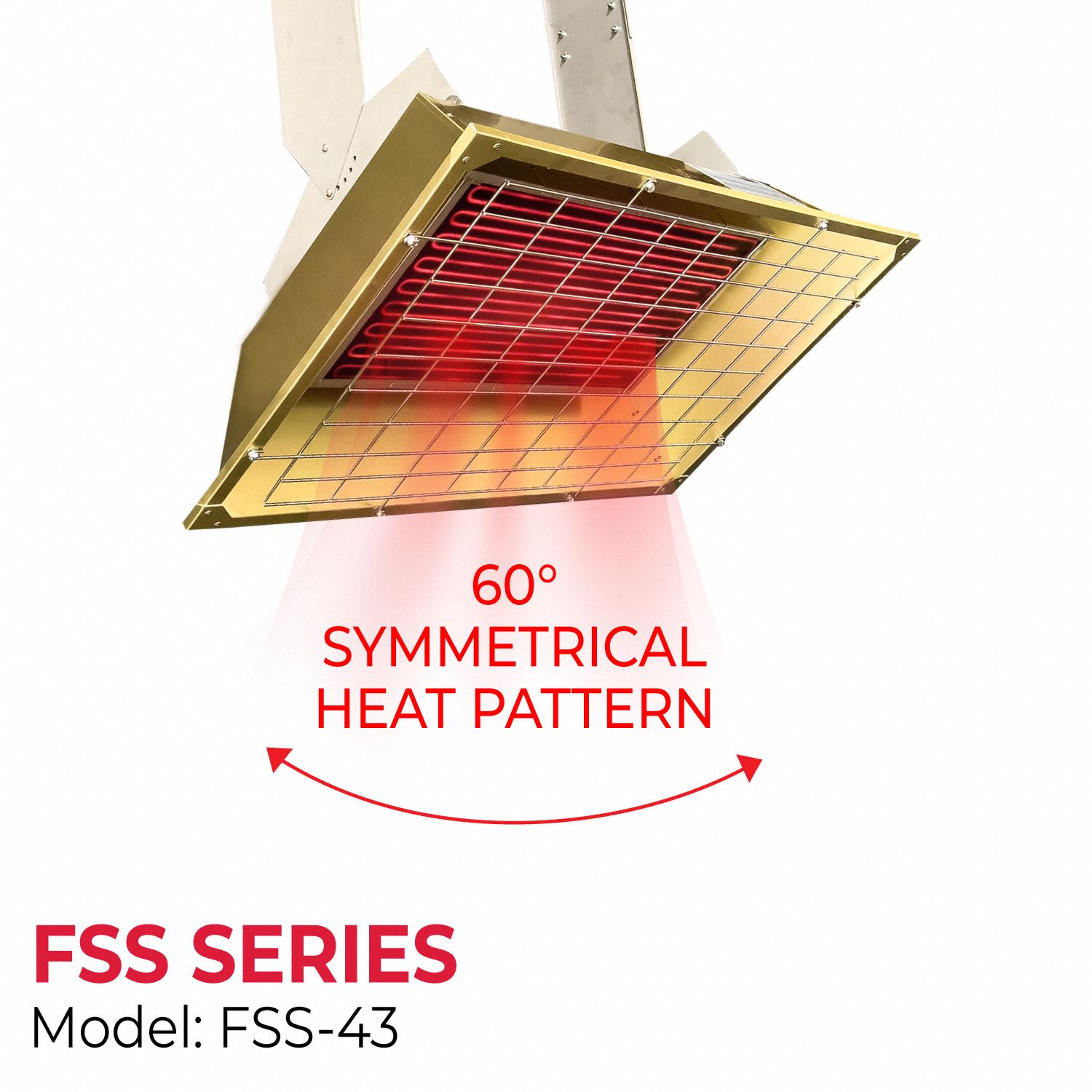 FOSTORIA Infrared Overhead Electric Heater: 4300 W Watt Output, 480 V ...