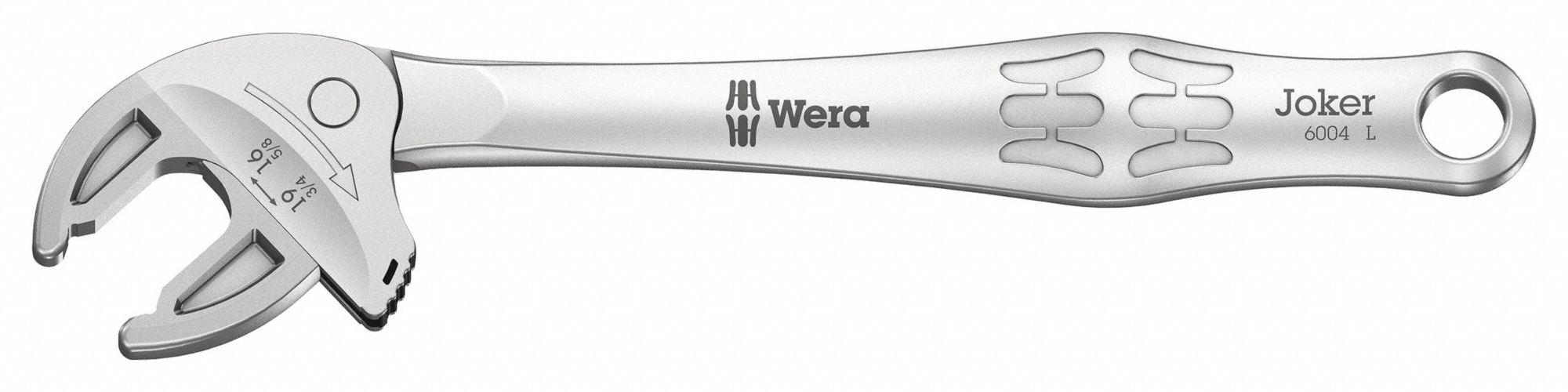 WERA, Steel, Satin Chrome, Adjustable Wrench - 786XX7|05020101001 ...