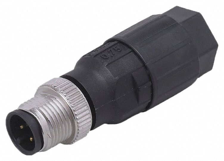 IFM, A Coded, 4 Pin, M12 Circular Connector - 787GF2|E11144 - Grainger