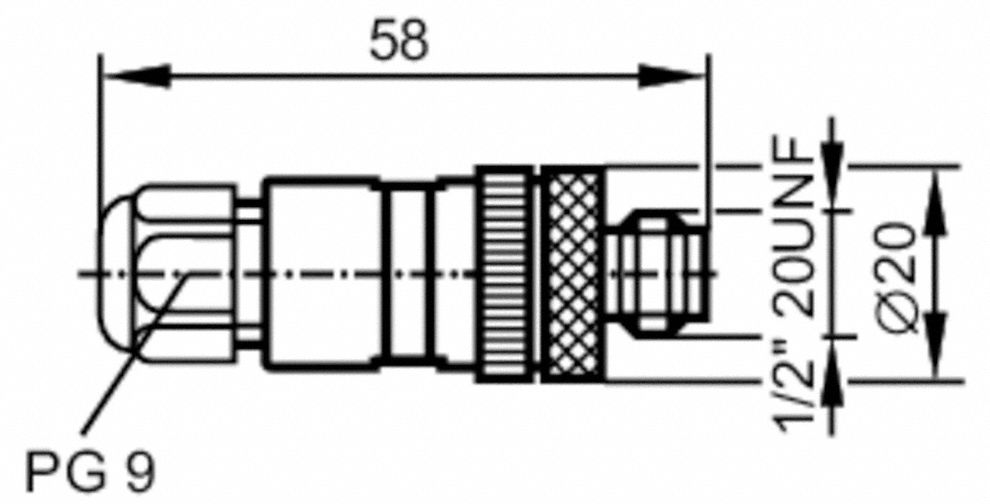 IFM, C Coded, 1/2 in Male Thread with Straight Connection, 1/2 in ...