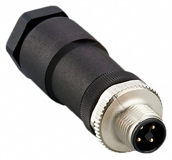 IFM, T Coded, 4 Pin, M12 Circular Connector - 787GG4|E12500 - Grainger