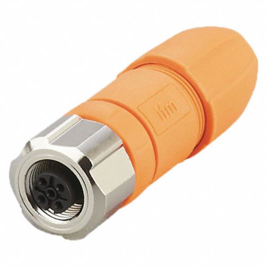 IFM M12 Circular Connector: A Coded, M12 Female Thread with Straight ...