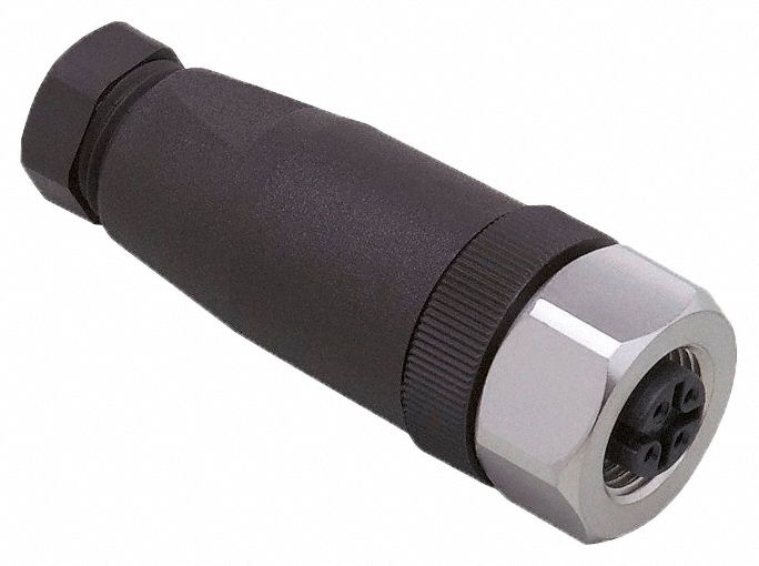 IFM, A Coded, 4 Socket, M12 Circular Connector - 787GH6|E18164 - Grainger
