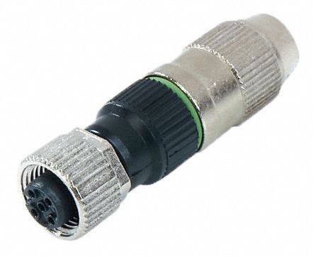 IFM, A Coded, 4 Socket, M12 Circular Connector - 787GH8|E18059 - Grainger