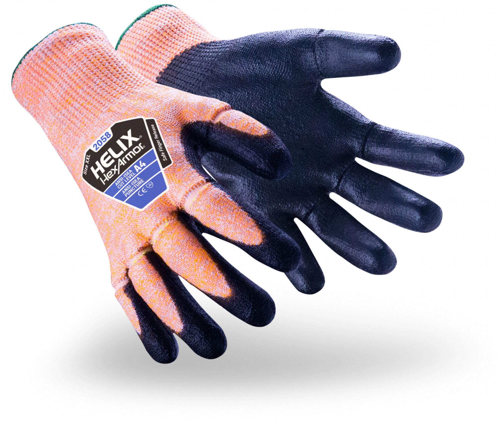 HEXARMOR, XL ( 10 ), ANSI Cut Level A4, Knit Gloves - 787H98|2058-XL (10) - Grainger