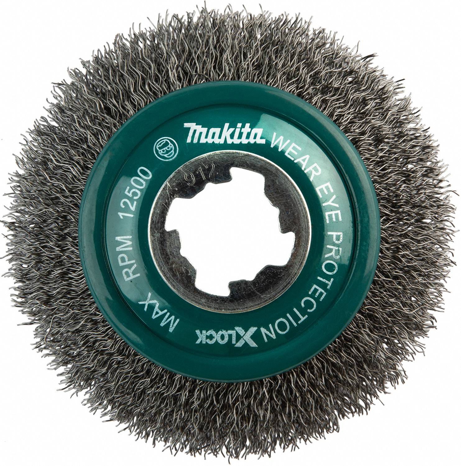 MAKITA, Crimped Steel, 4" Dia x 4" Wd, X-LOCK 4" Carbon Steel Crimped ...