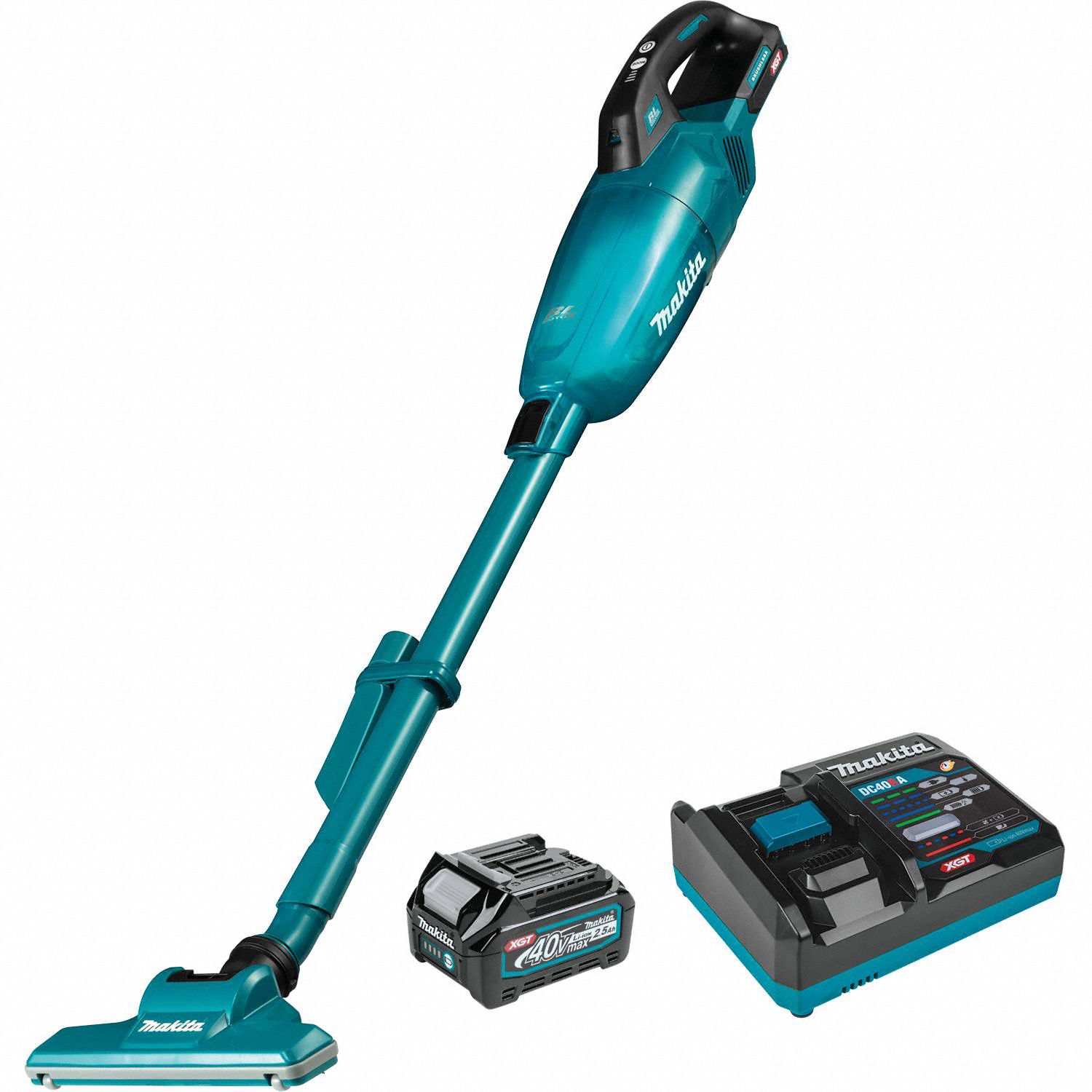 MAKITA, 9 in Cleaning Path Wd, 42 cfm Vacuum Air Flow, Cordless Compact ...