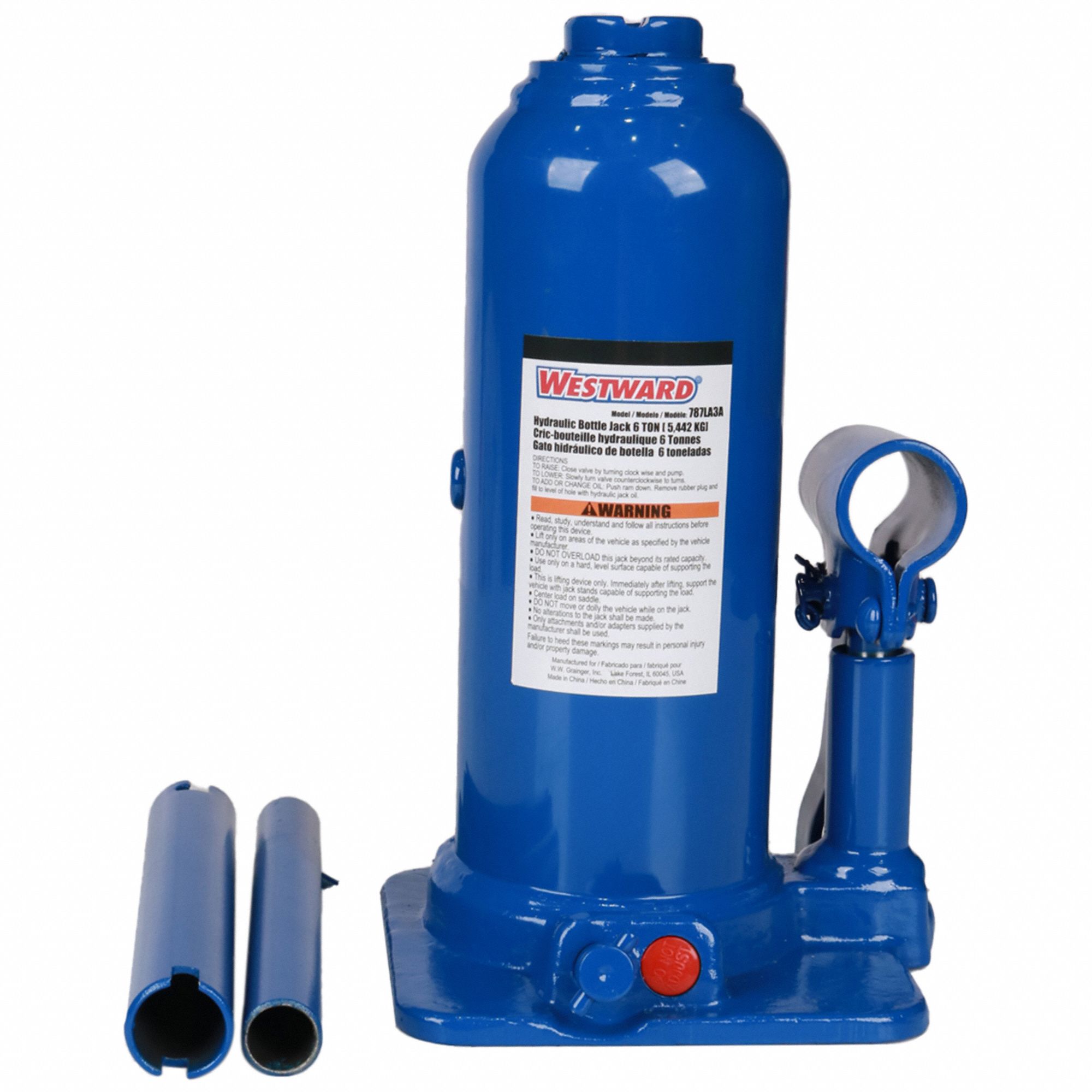 WESTWARD, Bottle Jack, Steel, High-Clearance Bottle Jacks - 787LA3 ...