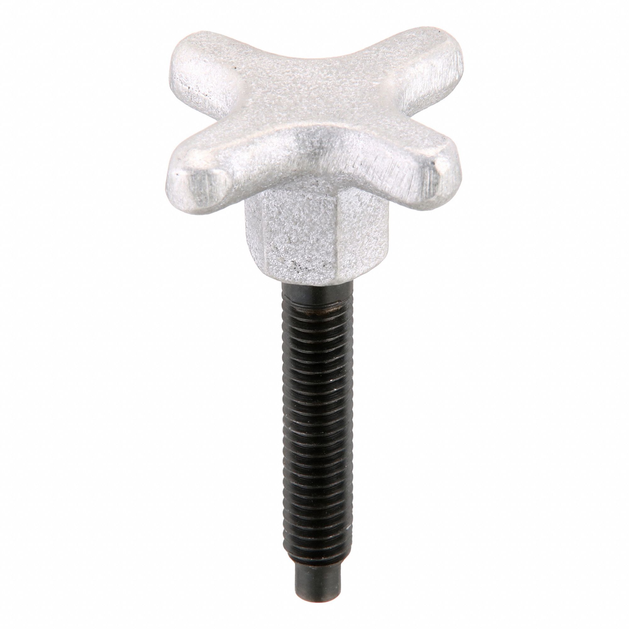 TE-CO, 3/8"-16 Thread, 1 3/4 in Thread Lg, Dog Point Hand Knob Screw ...