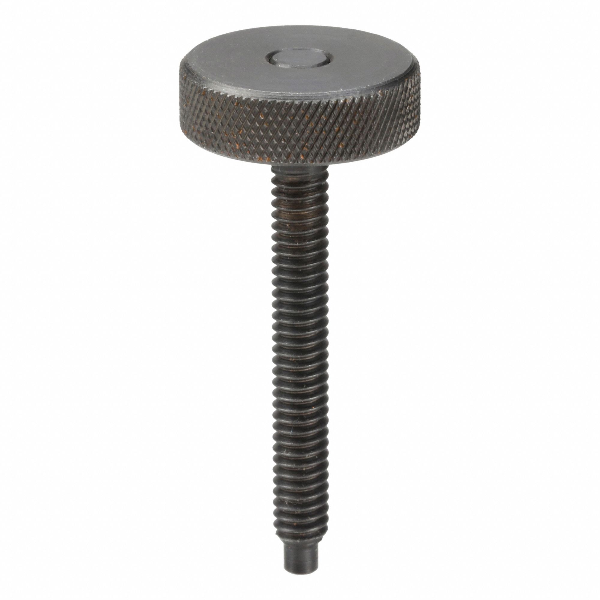 TE-CO, #10-32 Thread, 1 3/8 in Thread Lg, Dog Point Knurled Head Screw ...