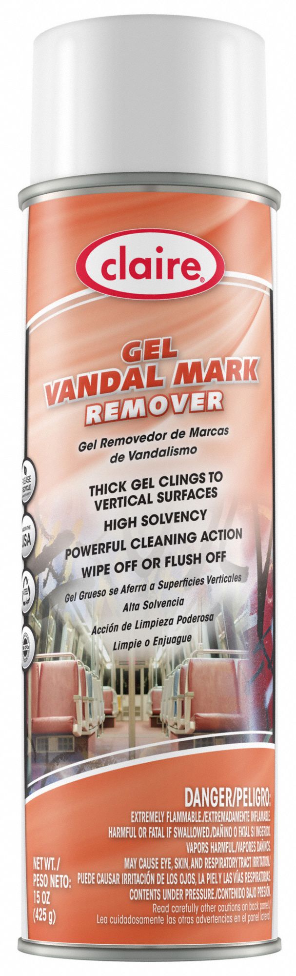 CLAIRE, Aerosol Spray Can, 20 oz, Graffiti Remover - 787MC6|CL880 ...