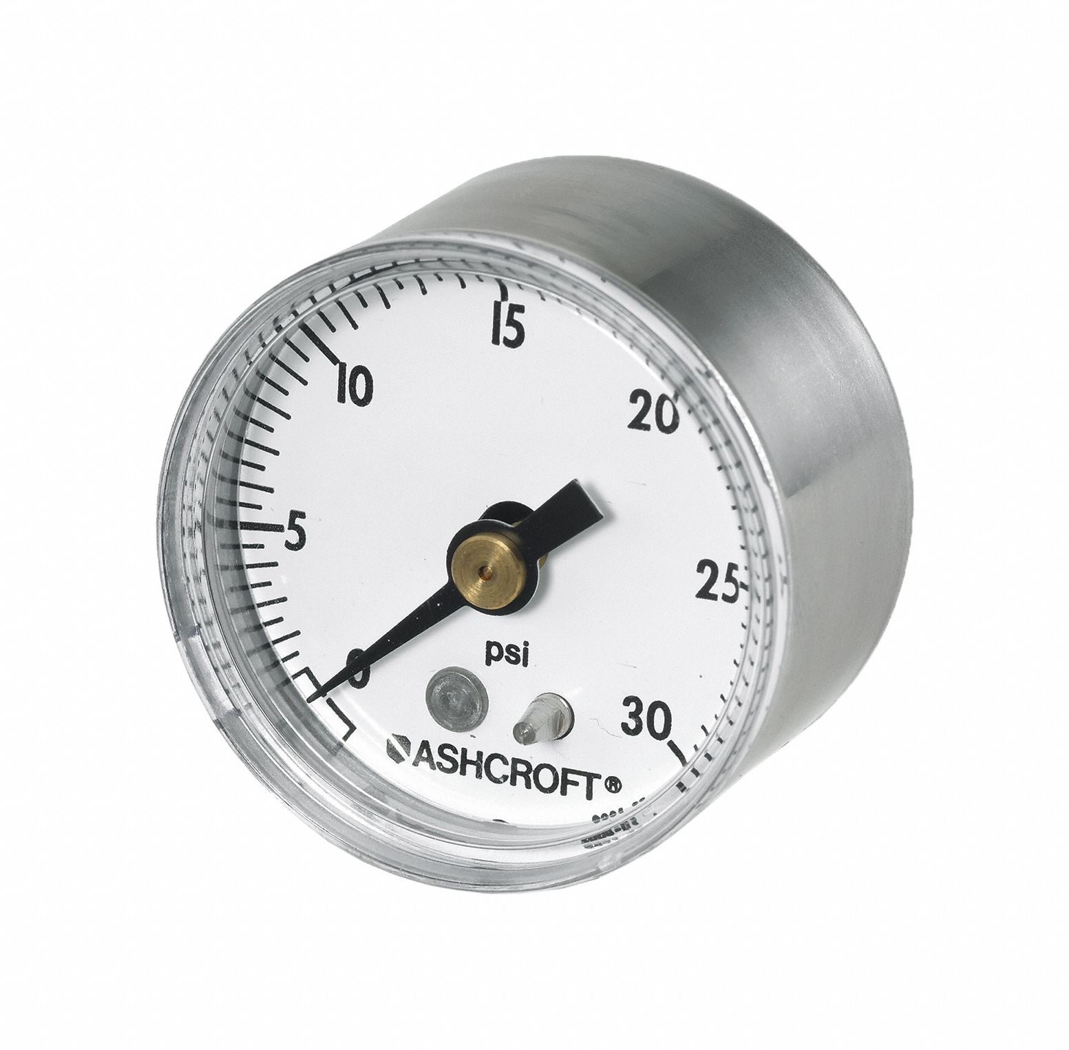 ASHCROFT, 0 psi / Hg to 60 psi, 1 1/2 in Dial, Pressure Gauge - 787NT4|15W1005SH 01B XZG 60 ...