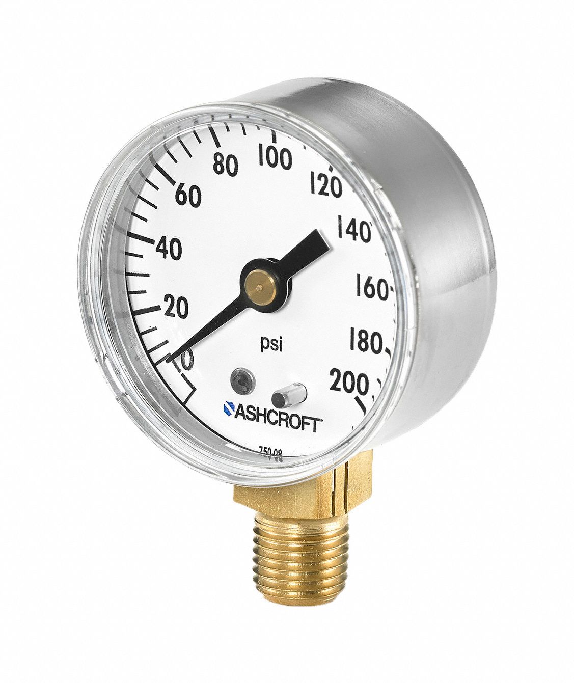 ASHCROFT, 0 psi / Hg to 60 psi, 2 in Dial, Pressure Gauge - 787NT8|001255 (20W1005SH02L60 ...