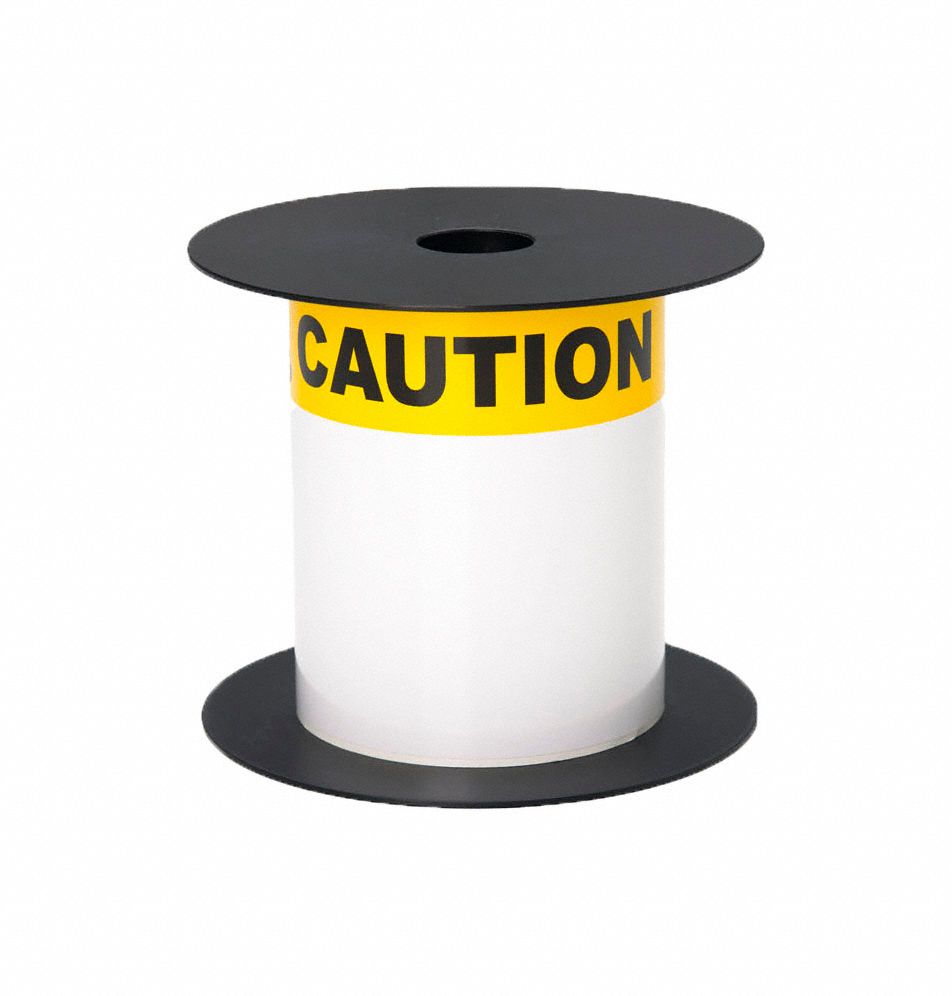 Caution, Yellow Header, Die Cut Label - 787NX2|BMSLT35CAUT - Grainger