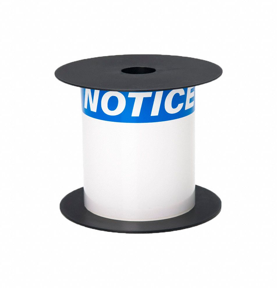 Notice, Blue Header, Die Cut Label - 787NX5|BMSLT35NOTC - Grainger