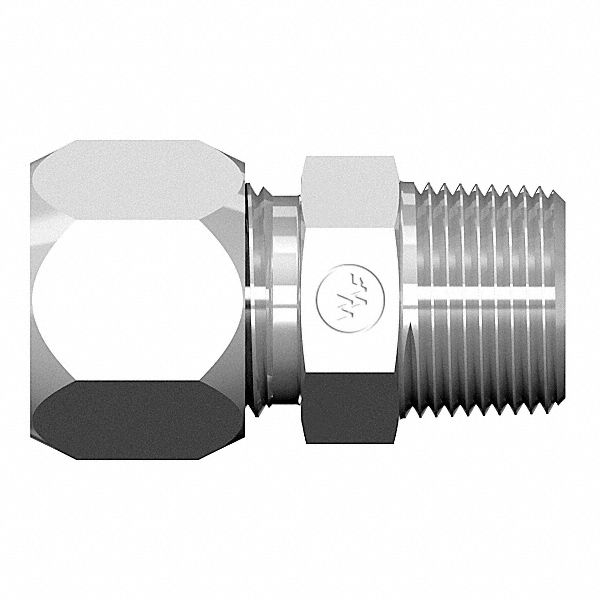 WEATHERHEAD, 1 1/4 in OD x 1 1/4 in Pipe Size, Compression x MNPT ...