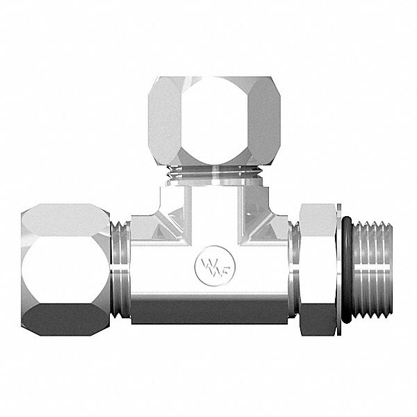 WEATHERHEAD, 1/4 in OD x 1/4 in Pipe x 1/4 in OD Size, 7/16"-20 Thread ...