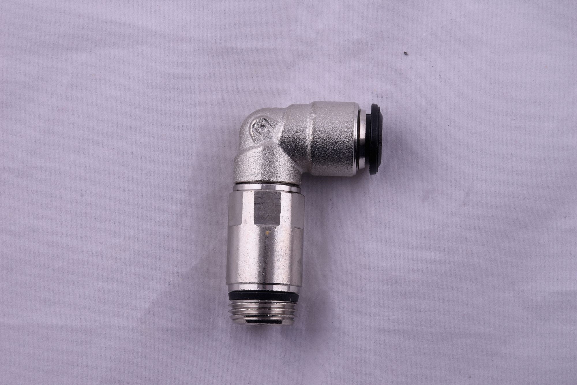 AIGNEP USA, 8 mm OD x 1/8 in Pipe Size, Push-to-Connect x Universal Thread, Push-Fit Elbow ...