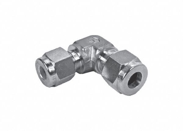 HAM-LET, 6 mm OD 3/8 in OD Fitting Size, Compression x Compression, Compression Fitting Elbow ...