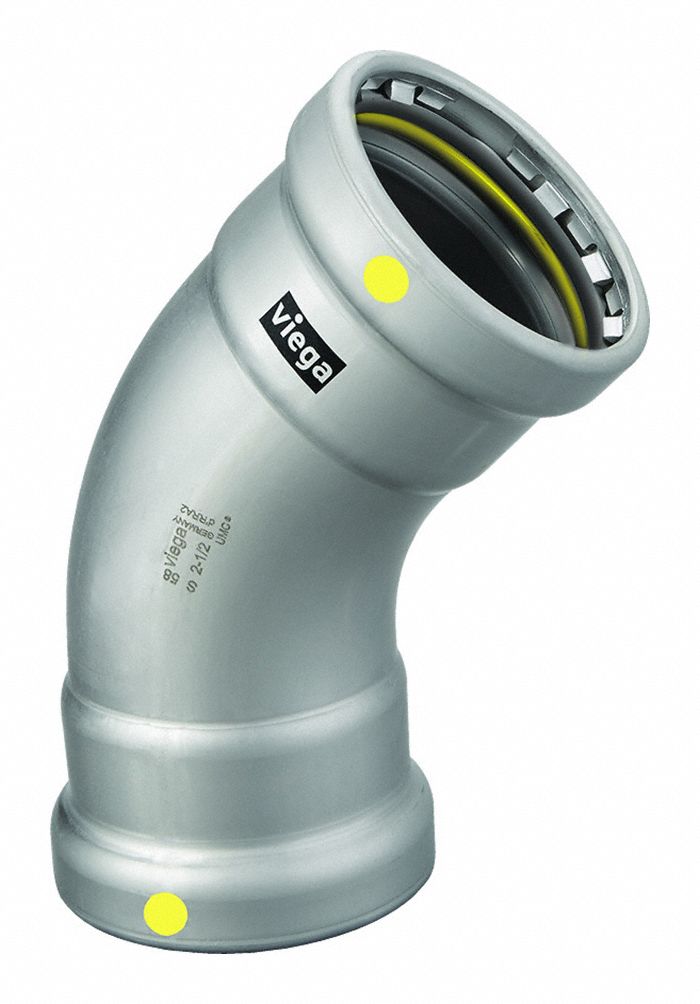 VIEGA MEGAPRESS, Zinc Nickel-Plated Carbon Steel, Press-Fit x Press-Fit ...