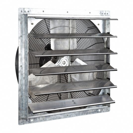 24 in Blade, 3 Speed, Galvanized Shutter Fan - 788N47|GSF3-24A - Grainger