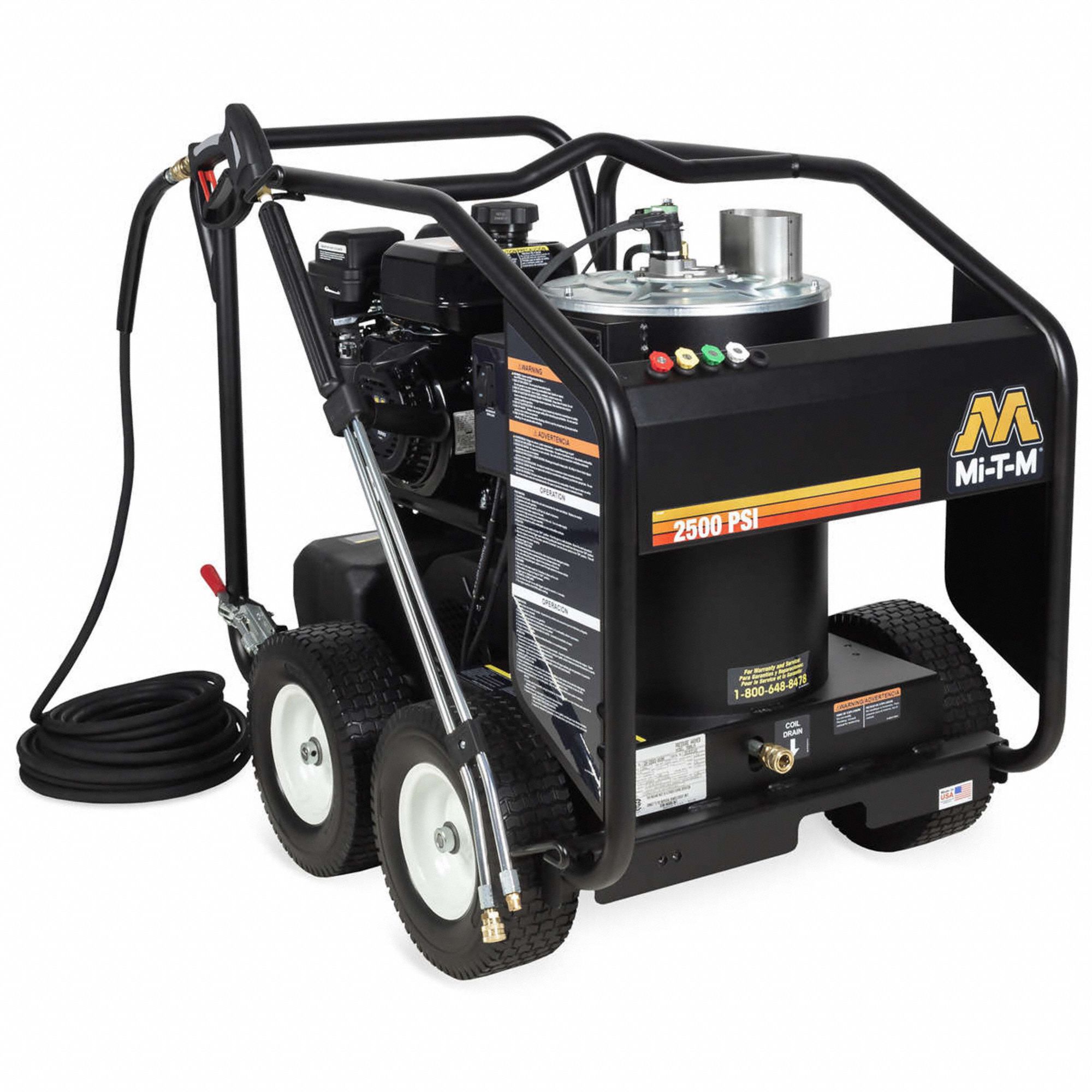 MI-T-M, Heavy Duty, Cart, Gas-Powered Pressure Washer - 788RJ9|GH-2503 ...