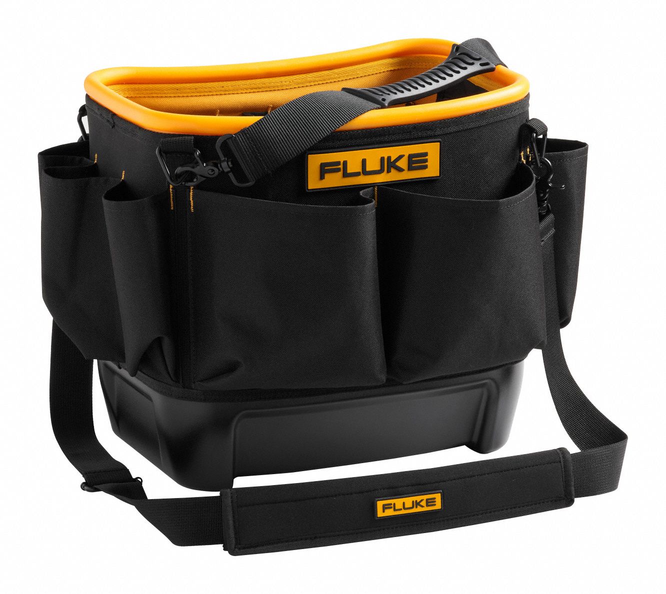 FLUKE, Plastic/Polyester, Black/Yellow, Tool Bucket - 788VX5|TB25 ...