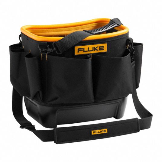 FLUKE, Plastic/Polyester, Black/Yellow, Tool Bucket - 788VX5|TB25 ...
