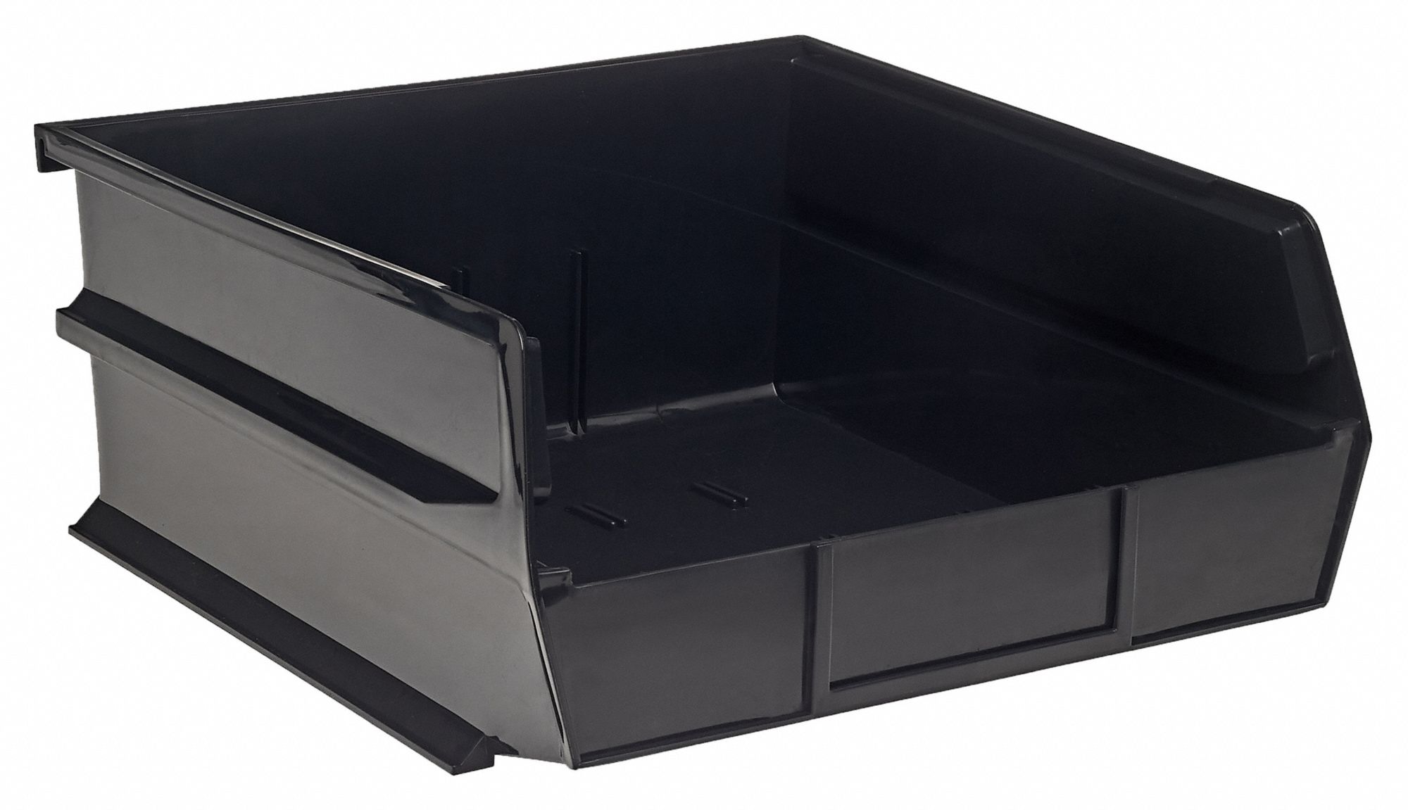 TRITON PRODUCTS, 10 7/8 in x 10 7/8 in x 5 in, Black, Stacking/Hanging ...