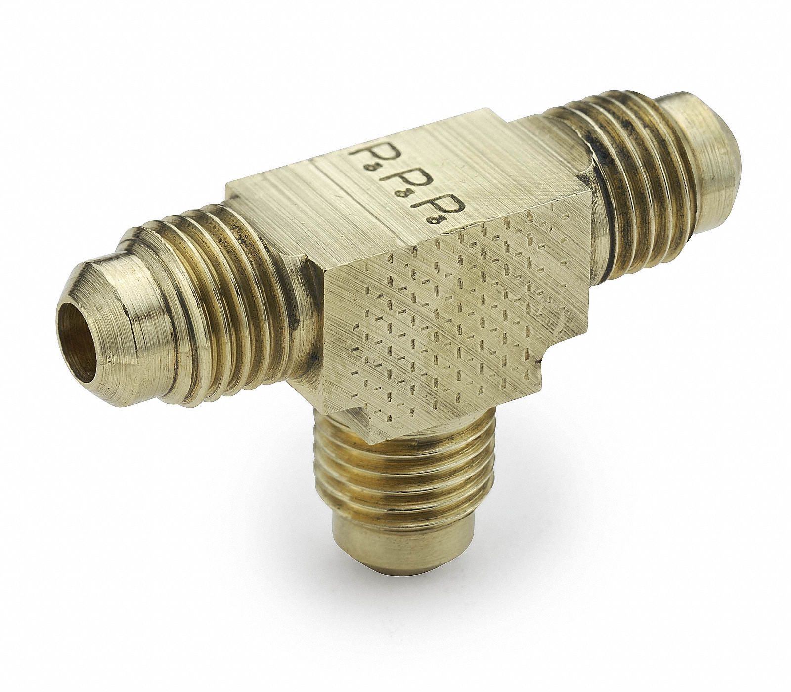1/4 in OD x 1/4 in OD x 1/4 in OD Fitting Size, Flared, Brass Flare Fittings - 791AE3|244F-4 ...