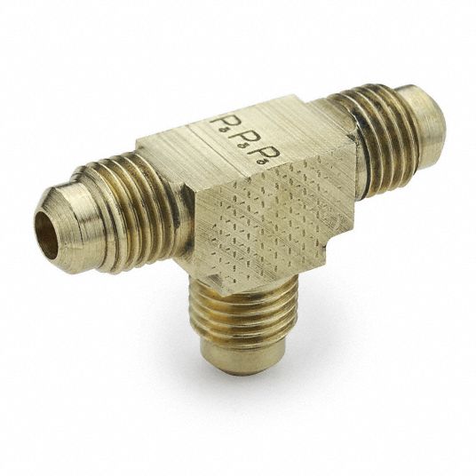 1/4 in OD x 1/4 in OD x 1/4 in OD Fitting Size, Flared, Brass Flare Fittings - 791AE3|244F-4 ...